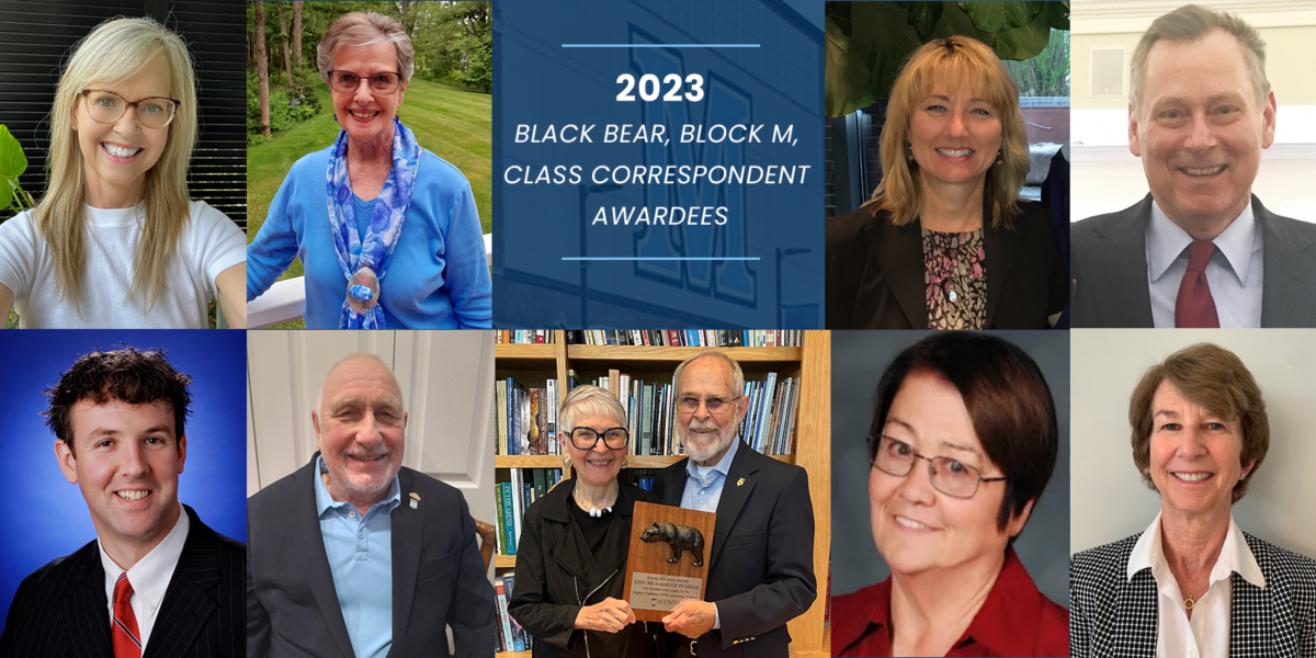 Alumni Association Honors Black Bear, Block M, Class Correspondent ...